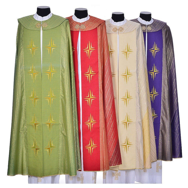 4 Colors Men Fashion Cosplay Church Clergy Vestments Catholic Cassock ...