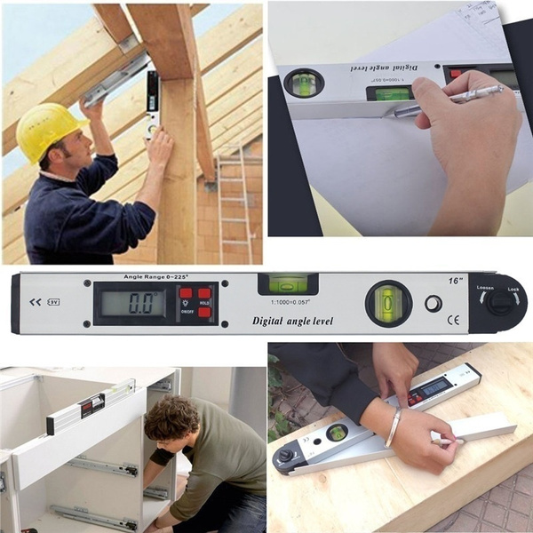 LCD Digital Inclinometer Protractor Spirit Level Angle Finder Gauge ...