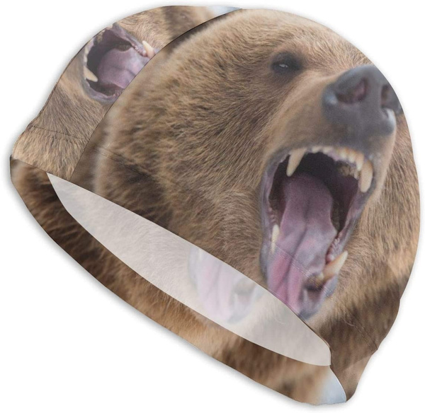 Bear-Pepper-Spray Swimming Caps for Men and Women are Also Suitable for ...