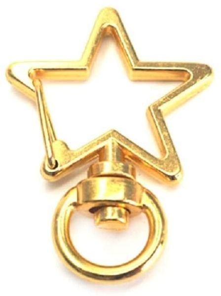 20PCS Metal Star Shape Claw Swivel Lobster Clasp,Snap Hook with Key ...