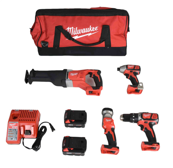 Milwaukee 2696-24 M18 18V Cordless Lithium-Ion Combo Kit (4-Tool) | Wish