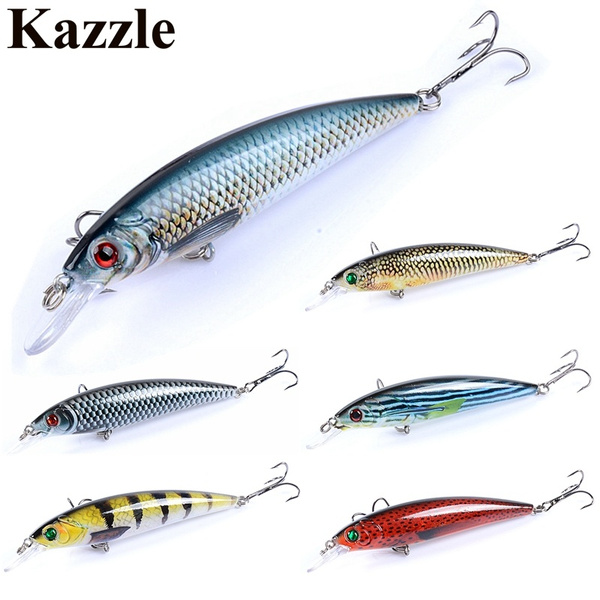 110mm/13.4g Plastic Painted Style Bionic Texture 13 Colors Minnow Bait ...