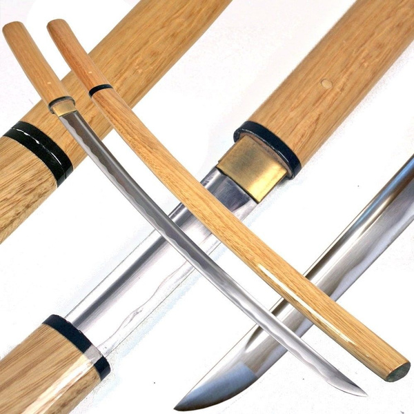 40" HANDFORGED Japanese Shirasaya Katana 1045 Carbon Steel Blade ...