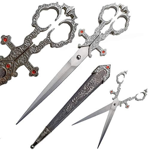 10.5" Medieval Renaissance Scissors Bodice Collectible Dagger Dirk ...