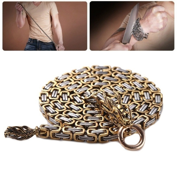 Self-defense steel whip bracelet bracelet male iron chain self-defense ...