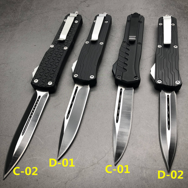 Double Action Knives Pocket Knife Black Outdoor Hunting Knife ...