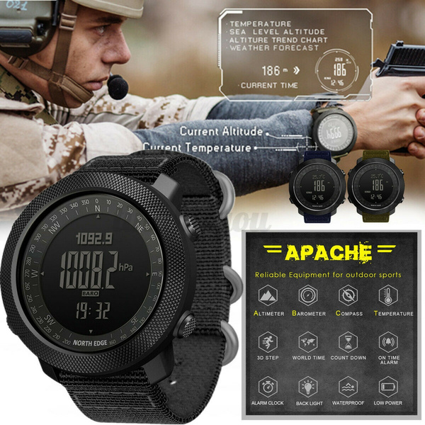 Best Military Watch North Edge Apache 3 Smart Men Military Sport ...