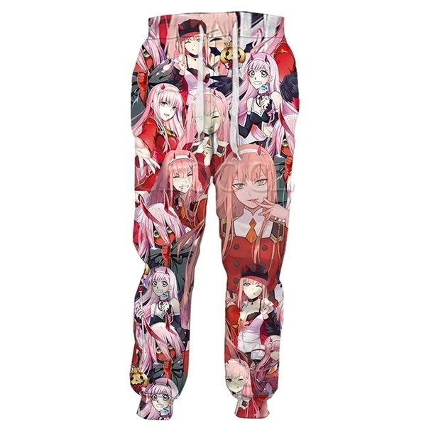 Anime Zero Two Darling In The FranXX Trousers Men Women Sweatpants 3D ...