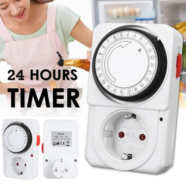 High Quality!!! 24 Hour Timer Socket Indoor Mechanical Plug‑In Outlet ...