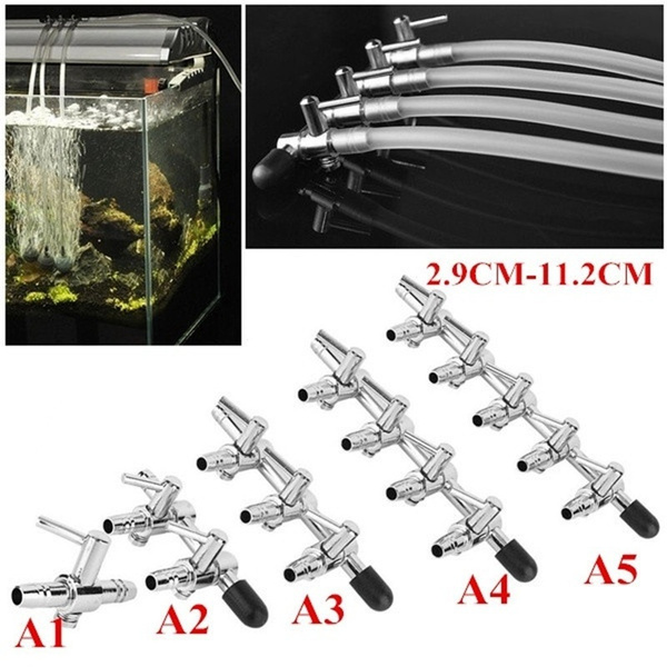 Aquarium Tank Air Pump Air Flow Tube Pipe Line Stainless Steel Control ...