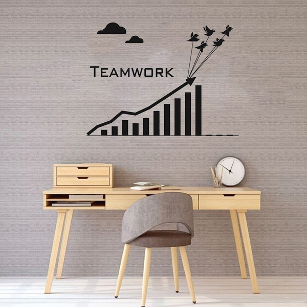 Vinyl Wall Decal Teamwork Business Graphics Office Inspire Art Stickers ...