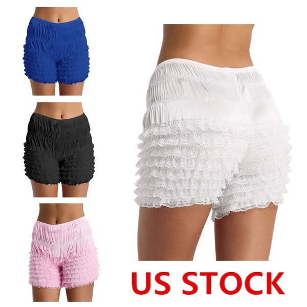 Clubwear Super Soft Boxer Tiered Ruffle Lace Dance Bloomers Shorts ...