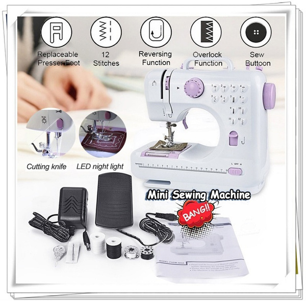 US/EU/UK Plug Home Household Hand-held Tailor Electric Sewing Machine ...