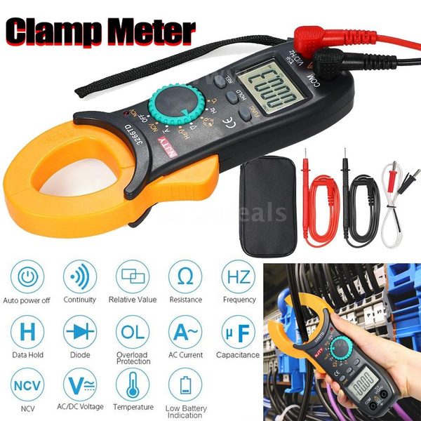 NJTY Digital Clamp Meter 4000 Counts Auto Range Multimeter with NCV ...