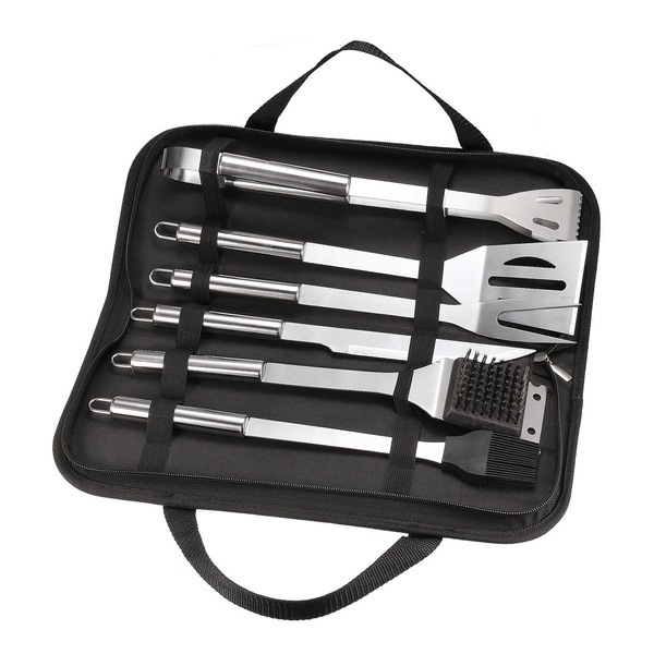 BBQ Grill Tool Set- 6 in 1 Stainless Steel Barbecue Grilling ...