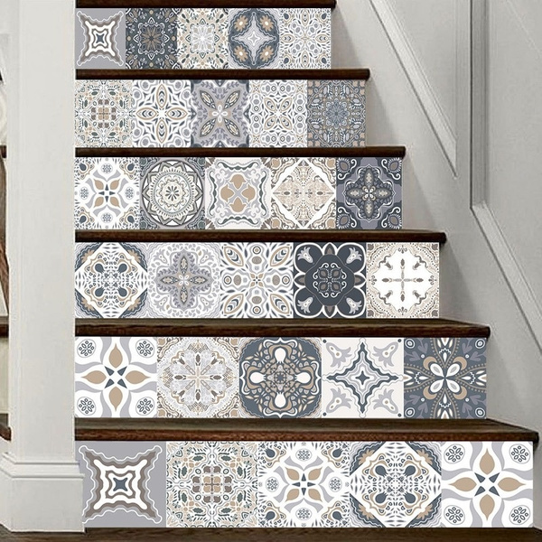 Home Decorations DIY Stair Stickers 3D Seaside Scenery StairCase Decal ...