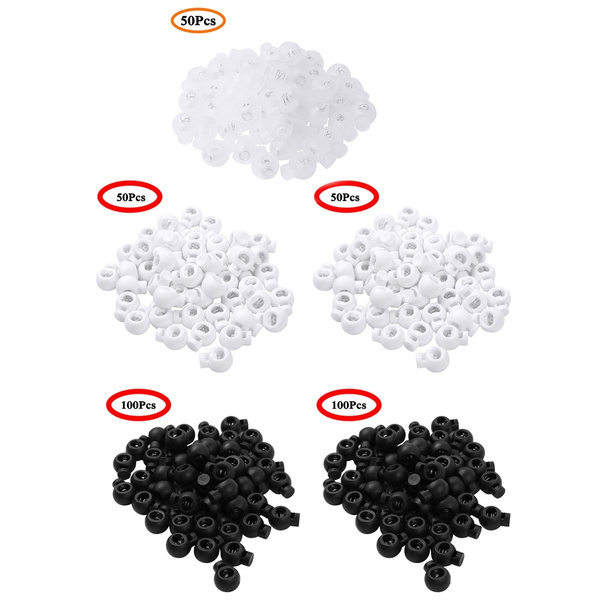 50/100Pcs Cord Lock Stoppers Anti Slid Single Hole Spring Loaded ...