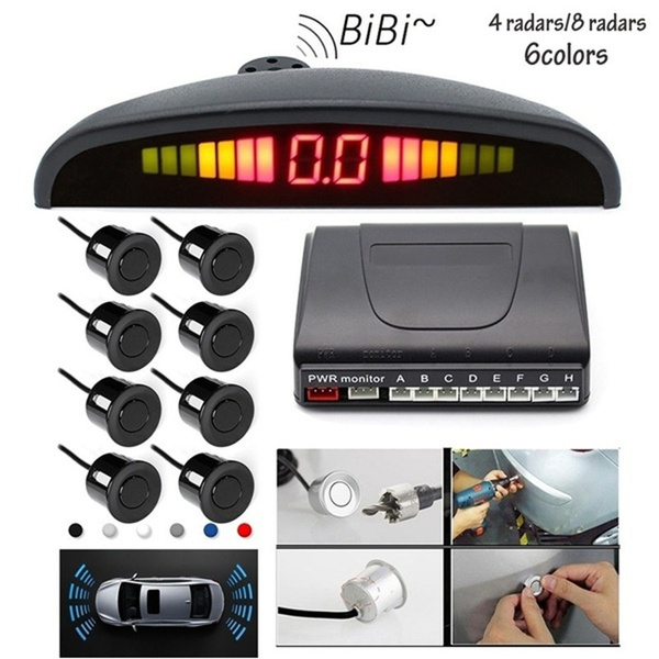 2020 New 4/8 Sensor Car General Detector Car Reversing Radar LED ...