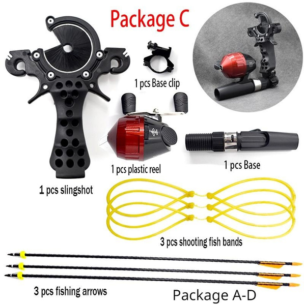 Shooting Fish Hunting Slingshot Archery with Arrows, Can Be Installed ...