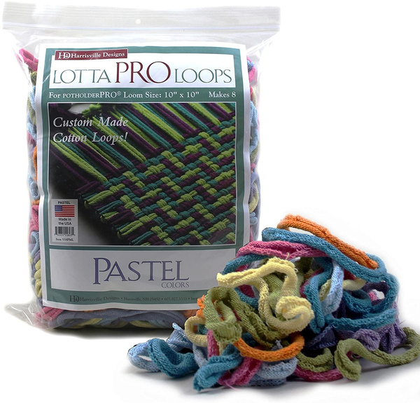 Harrisville Designs Lotta Loops 10" Pro Size Pastel Cotton Loops Makes ...
