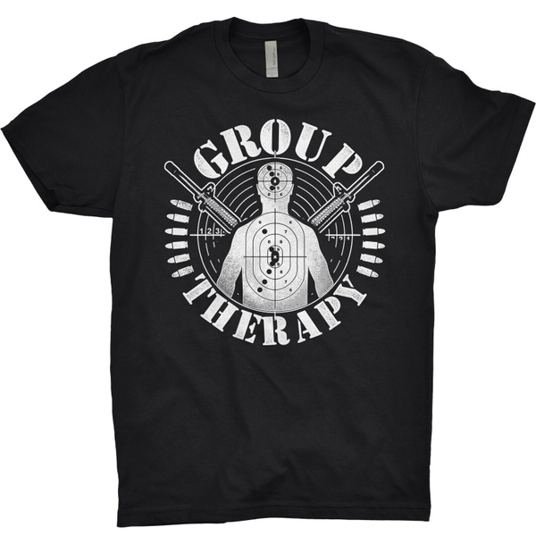 Group Therapy T-Shirt Shooting Range Target Gun Bullets Colt Shootgun ...