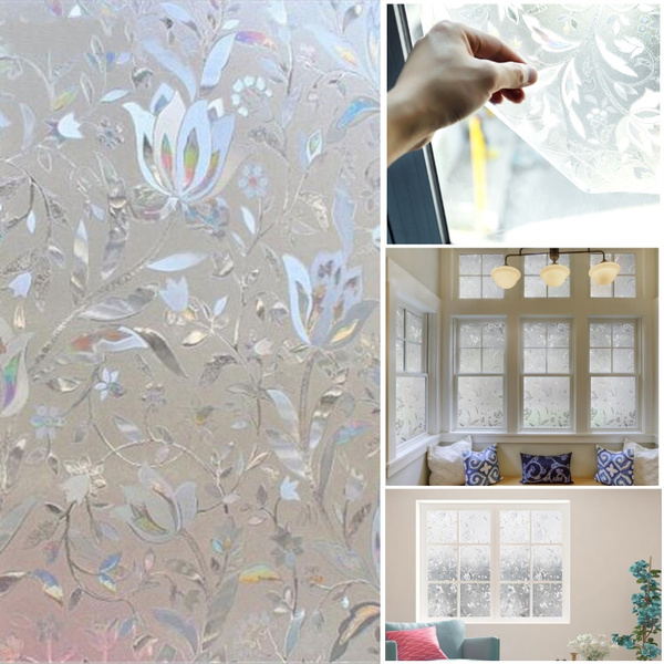 2020 New Fashion Fashion Home Flower Frosted Frost Glass Privacy Scroll ...