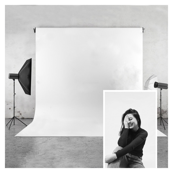 Pure White Photo Background HUAYI Vinyl&Polyester Photography Backdrop ...
