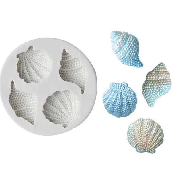 Shell Conch Fondant Cake Silicone Mold Ocean Series DIY Chocolate Candy ...