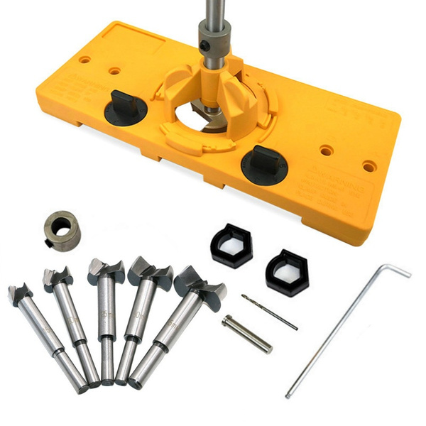 Woodworking Furniture Door Cabinet Drill Guide Hinge Drilling Jig | Wish