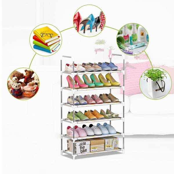 6 Layer Storage Shoe Rack Simple Combination Shoe Cabinet Organizer ...