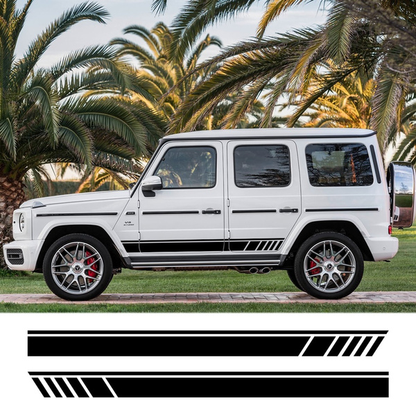 2PCS Car Side Body Stickers For Mercedes Benz G55 G63 AMG W463 G500 ...