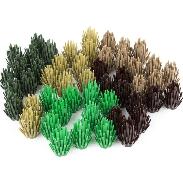 5pcs/Lot Bush Trees Green Grass Building Bricks Plants Blocks City ...