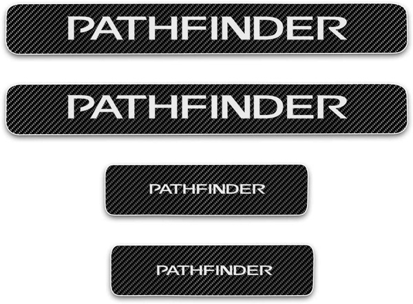 4pcs for Nissan Pathfinder Door Sill Protector Reflective 4D Carbon ...
