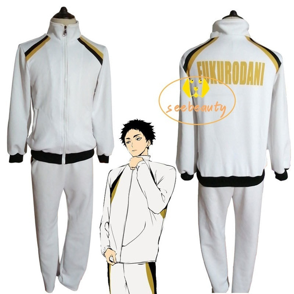 Haikyuu!! Fukurodani Academy Cosplay Costume Kotaro Bokuto Jacket+Pants ...