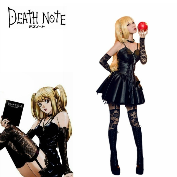 Anime Death Note Misa Amane Cosplay Costume Black Party Dress | Wish