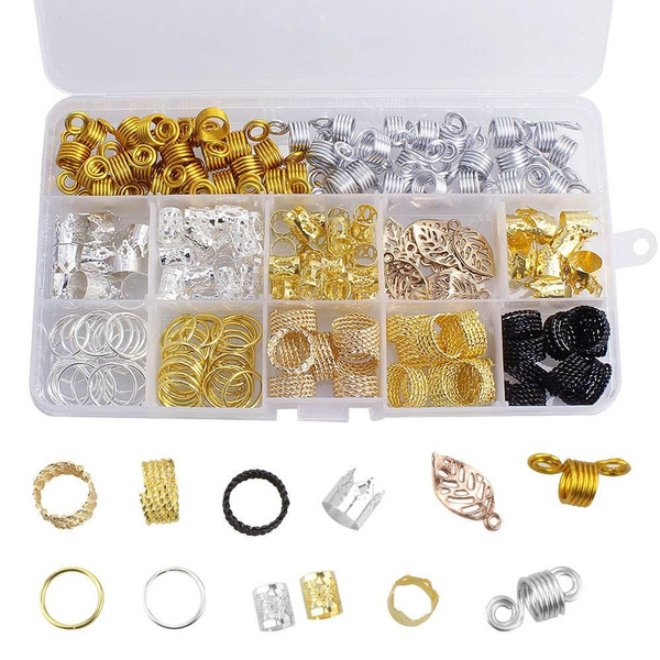 200 Pieces Aluminum Hair Coil Dreadlocks Hair Braid Rings Dreadlocks ... 200 Pieces Aluminum Hair Coil Dreadlocks Hair Braid Rings Dreadlocks ...