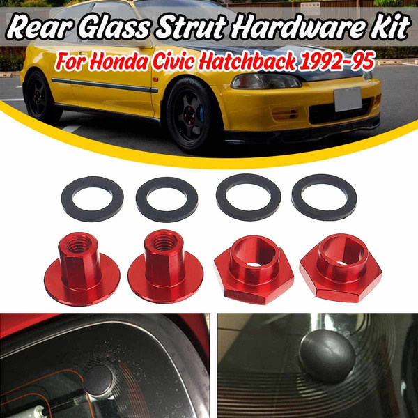 Aluminum Alloy Red Car Rear Window Windshield Glass Strut Hardware Kit ...