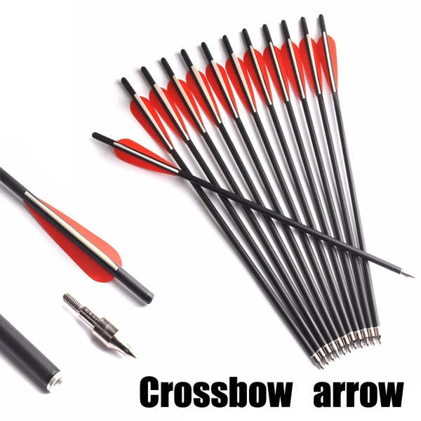20 Inch Crossbow Arrow Red White Feather Diameter 8.8mm Changeable ...