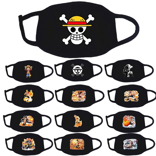 Anime One Piece Skull Luffy Law Straw Hat Anime Mouth Face Mask ...