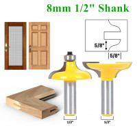 High Level 2pcs Set 8mm 1/2" Shank Door Frame Wood Tenon Joint Milling ...