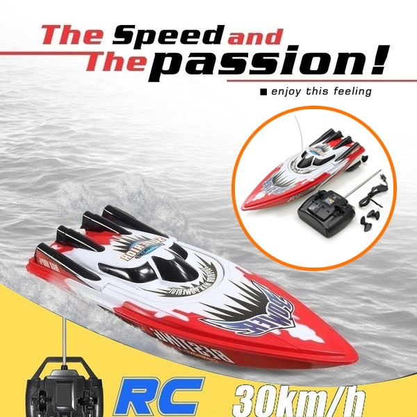High Speed RC Boat 2.4GHZ 4 Channel 30km/h Radio Remote Control RC ...
