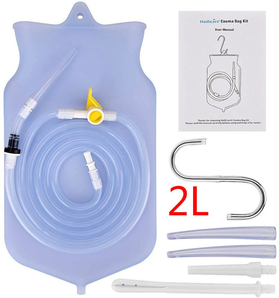 Enema Bag Colon Cleanse Kit - Reusable Colonic Kit with Silicone Hose ...