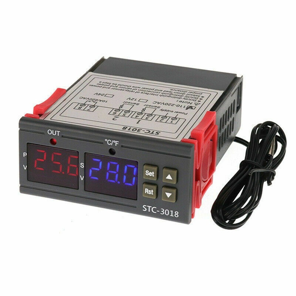 Dual Digital Temperature Controller Two Relay Thermostat Sensor 220V | Wish