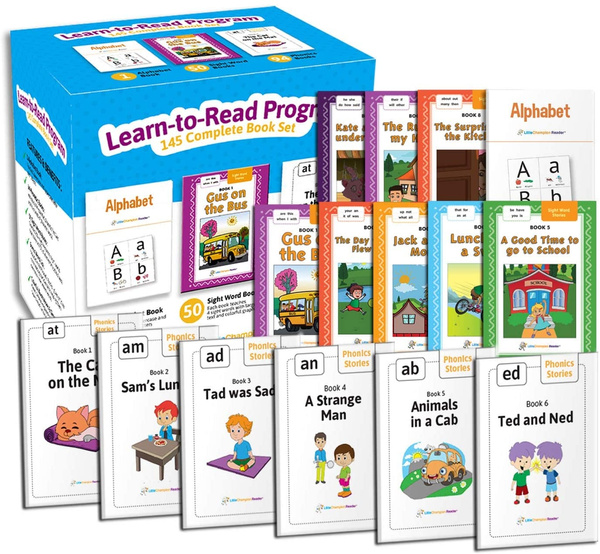 Learn-to-Read 145 Book-Set Reading Program for Children - Includes 50 ...