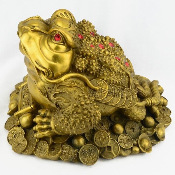 Pure copper ornament, bronze ware, Golden Toad, three legged toad ...
