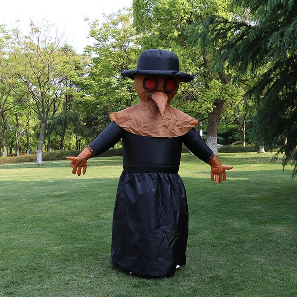New Medieval Steampunk Plague Bird Beak Inflatable Costume Adult ...