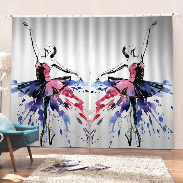 Beautiful ballerina girl Window Curtain | Wish