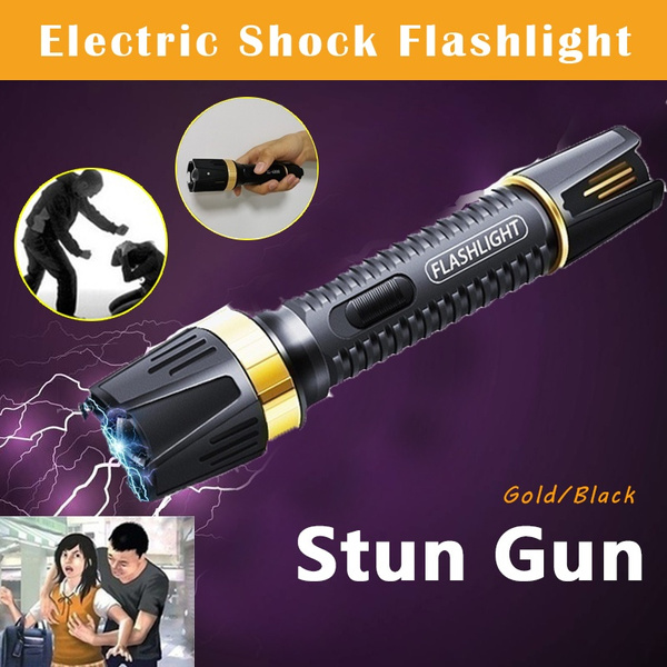 Portable Stun Gun Electric Shock Flashlight, Women Outdoor Self-Defense ...