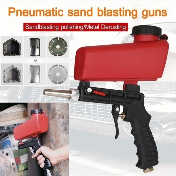 90psi Portable Gravity Sandblasting Gun Aluminium Pneumatic Sandblaster ...