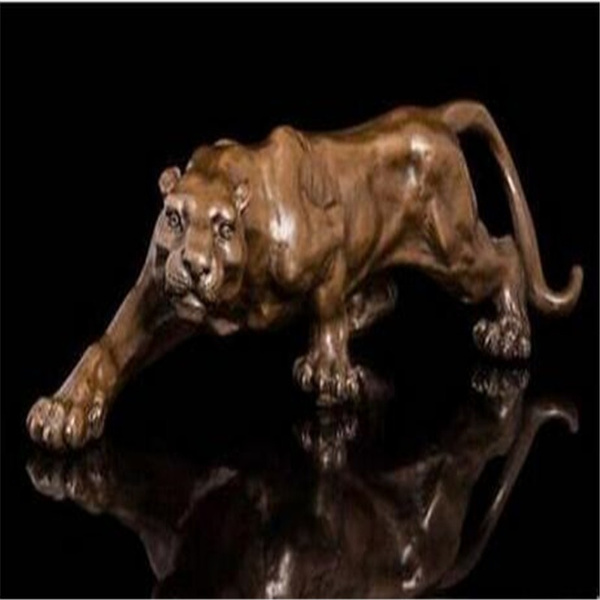 16 inch Art Deco Leopards Bronze Sculpture Cubism Panthers Statue | Wish